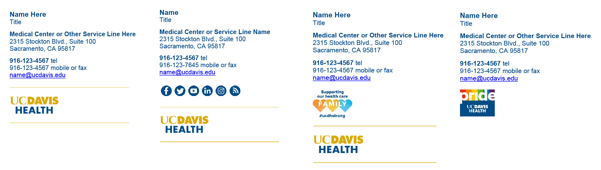 Email signatures | UC Davis Health Graphic Standards